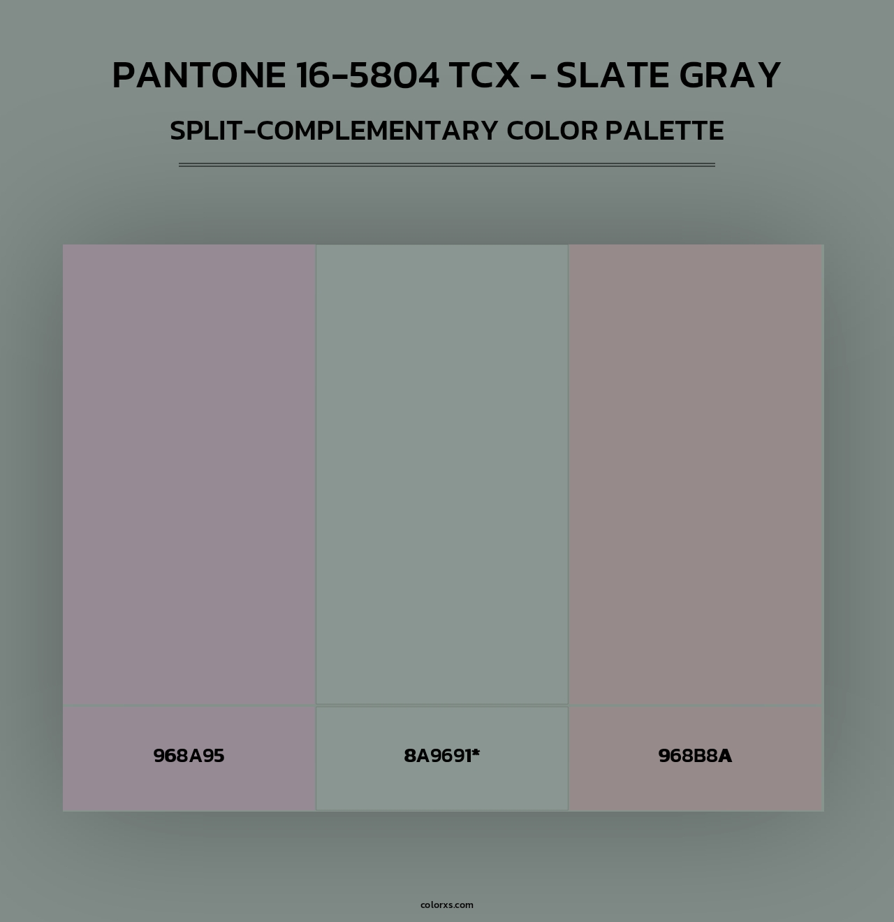 PANTONE 16-5804 TCX - Slate Gray color palettes - colorxs.com
