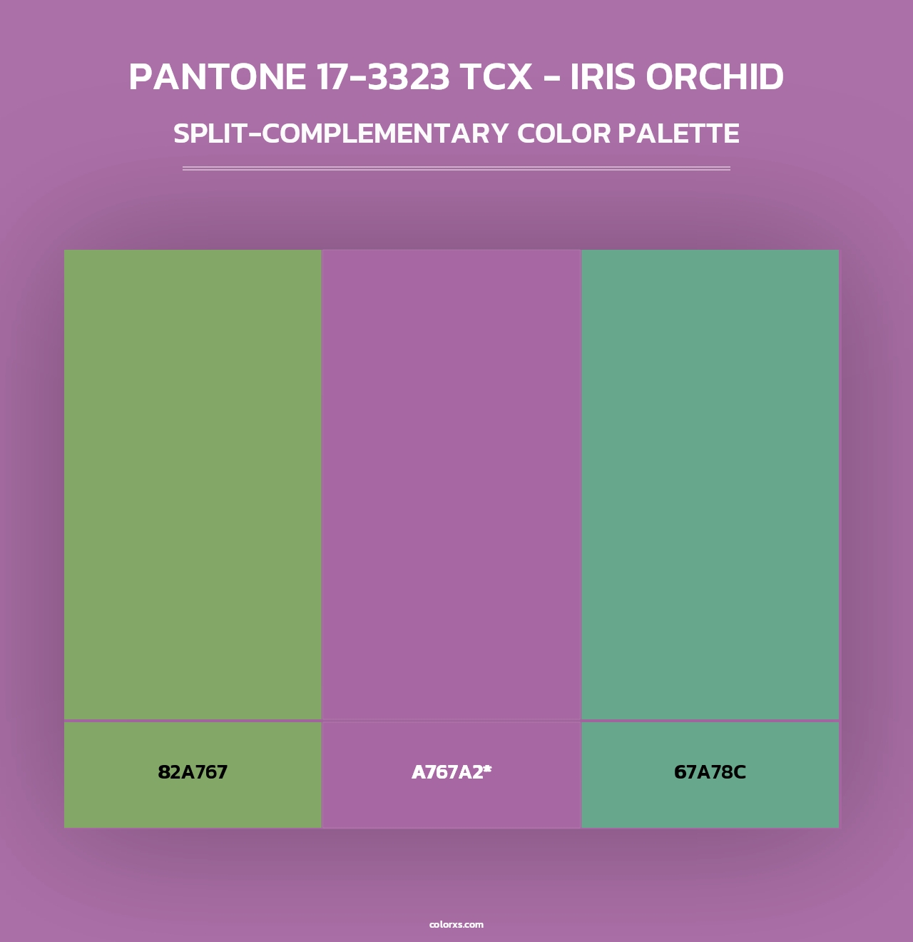 PANTONE 17-3323 TCX - Iris Orchid color palettes - colorxs.com