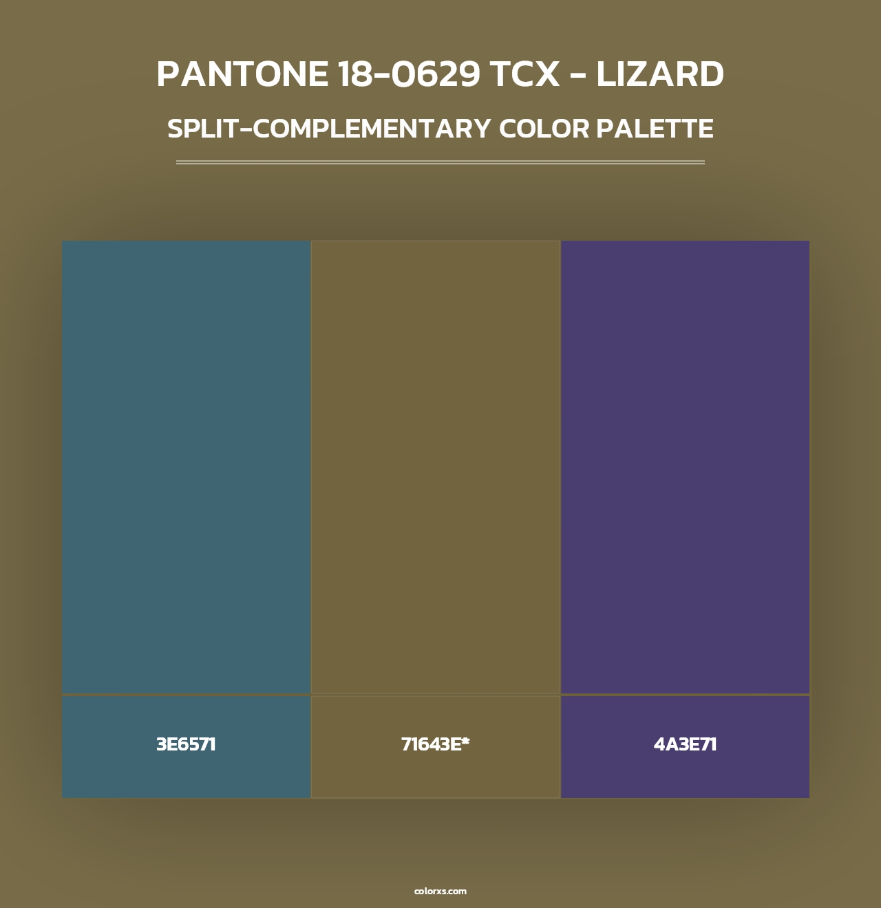 PANTONE 18-0629 TCX - Lizard color palettes - colorxs.com