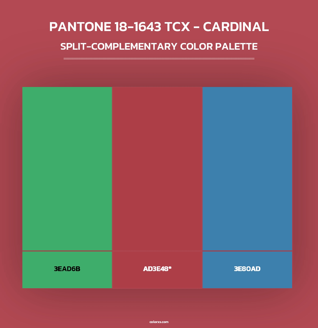 PANTONE 18-1643 TCX - Cardinal color palettes - colorxs.com