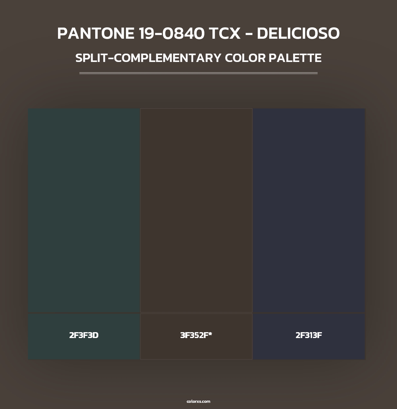 PANTONE 19-0840 TCX - Delicioso color palettes - colorxs.com