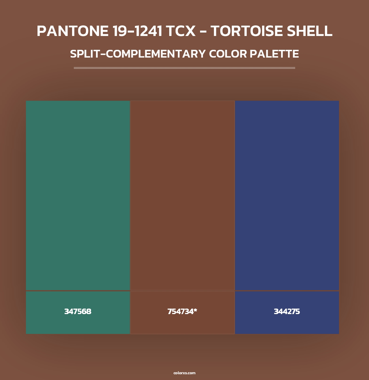 PANTONE 19-1241 TCX - Tortoise Shell color palettes - colorxs.com