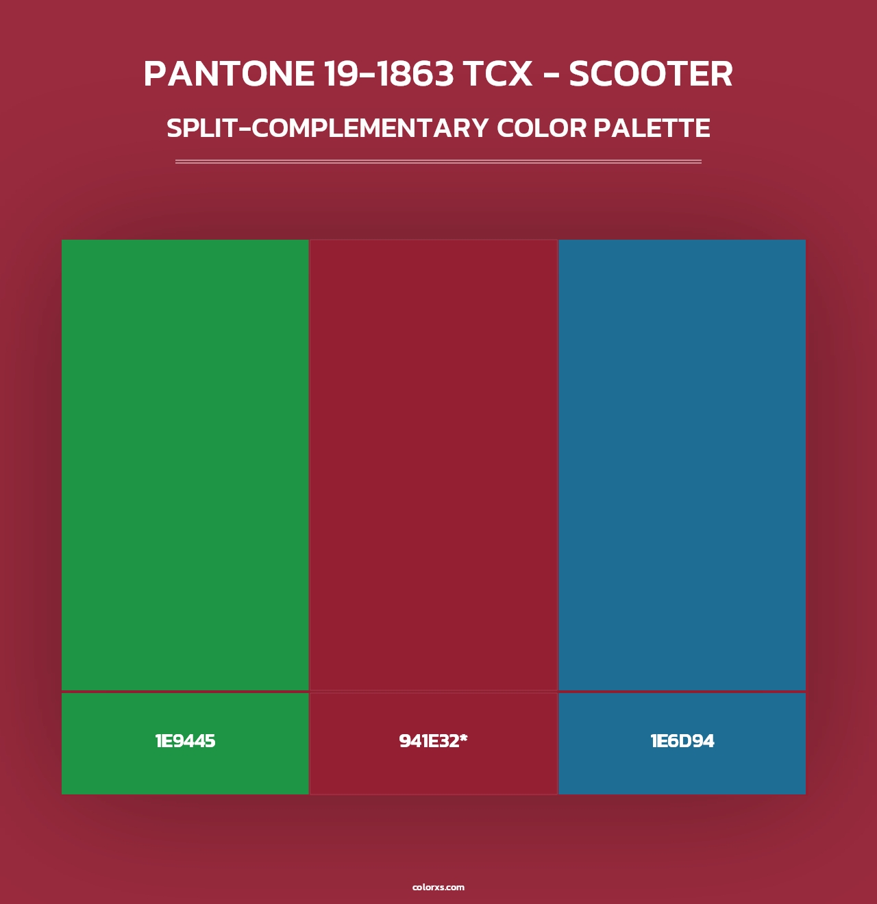 PANTONE 19-1863 TCX - Scooter color palettes - colorxs.com