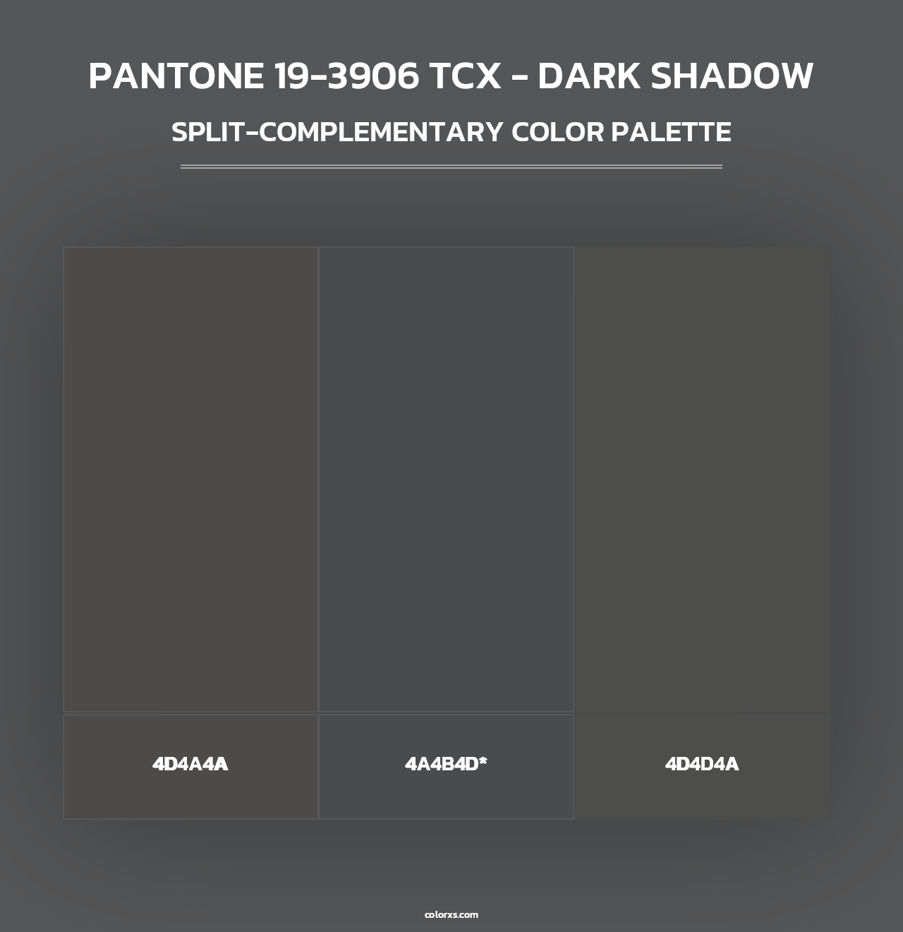 PANTONE 19-3906 TCX - Dark Shadow color palettes - colorxs.com
