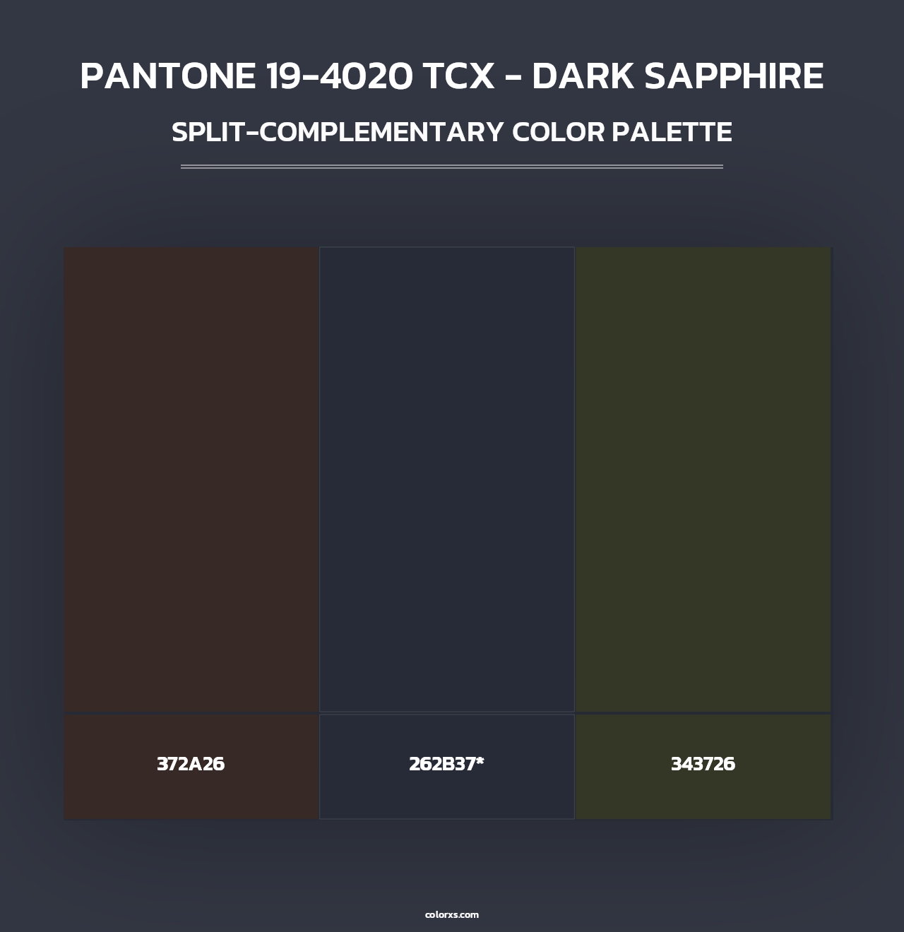 PANTONE 19-4020 TCX - Dark Sapphire color palettes - colorxs.com