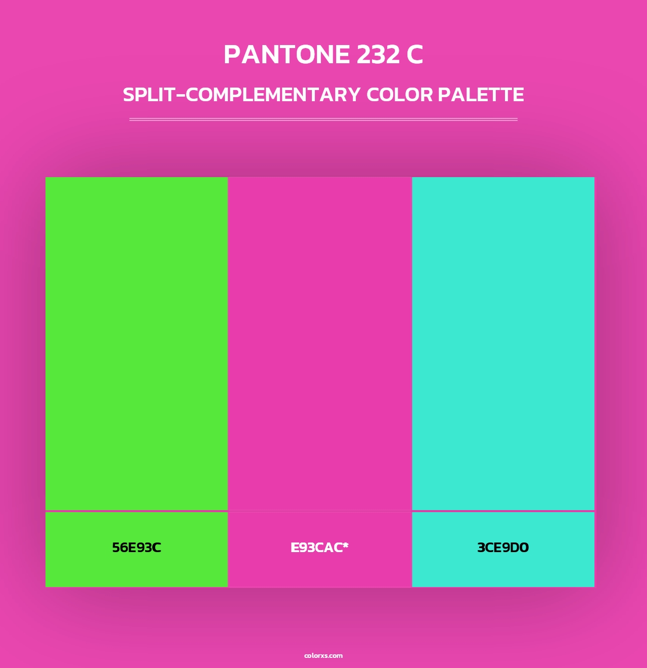 PANTONE 232 C color palettes - colorxs.com