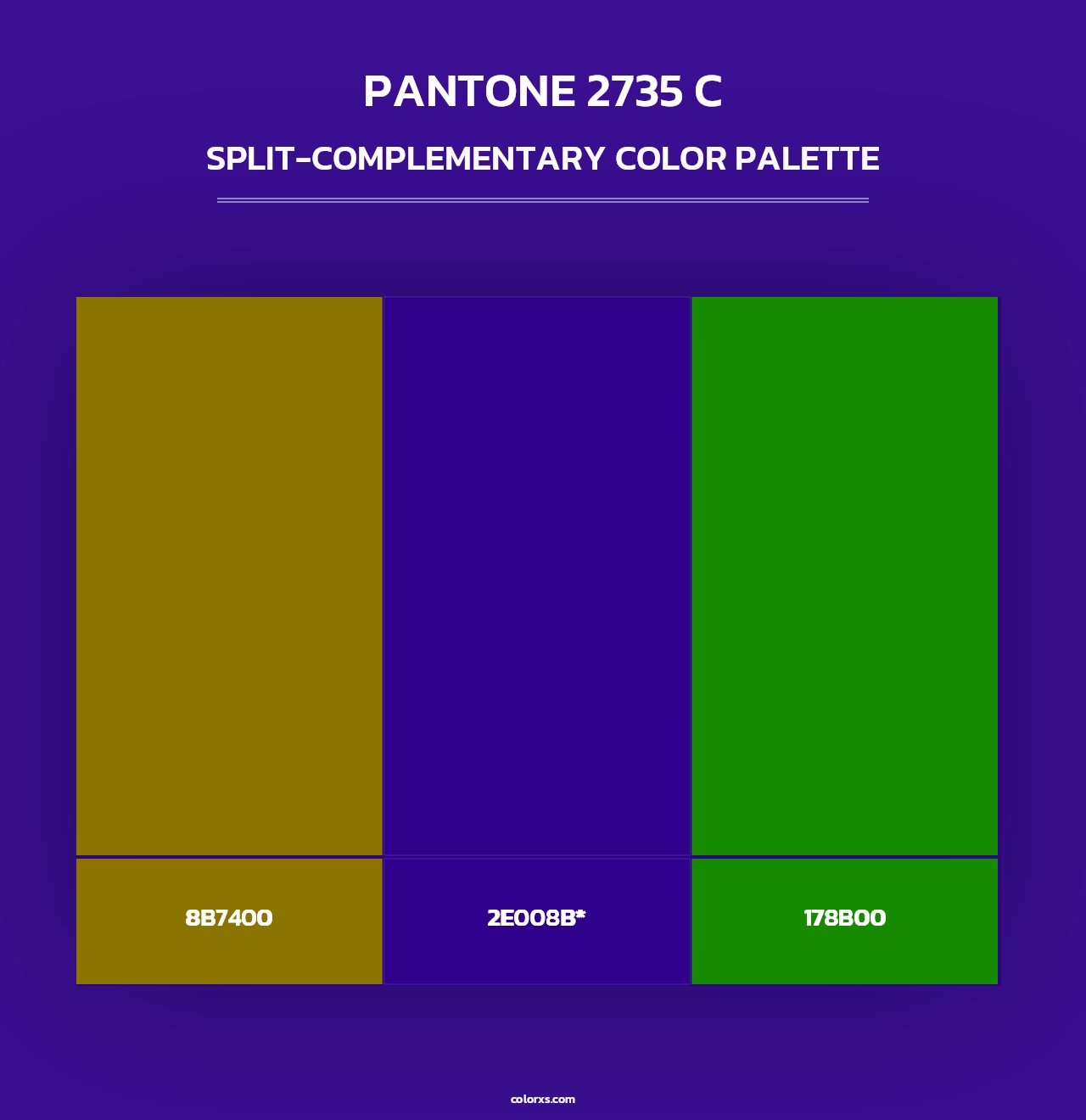 PANTONE 2735 C color palettes - colorxs.com