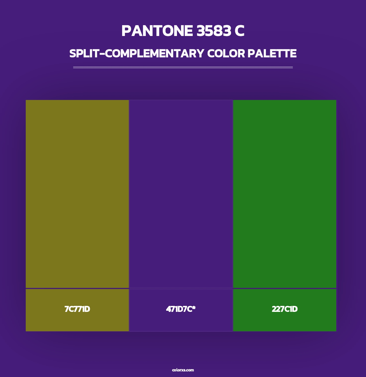 PANTONE 3583 C color palettes - colorxs.com