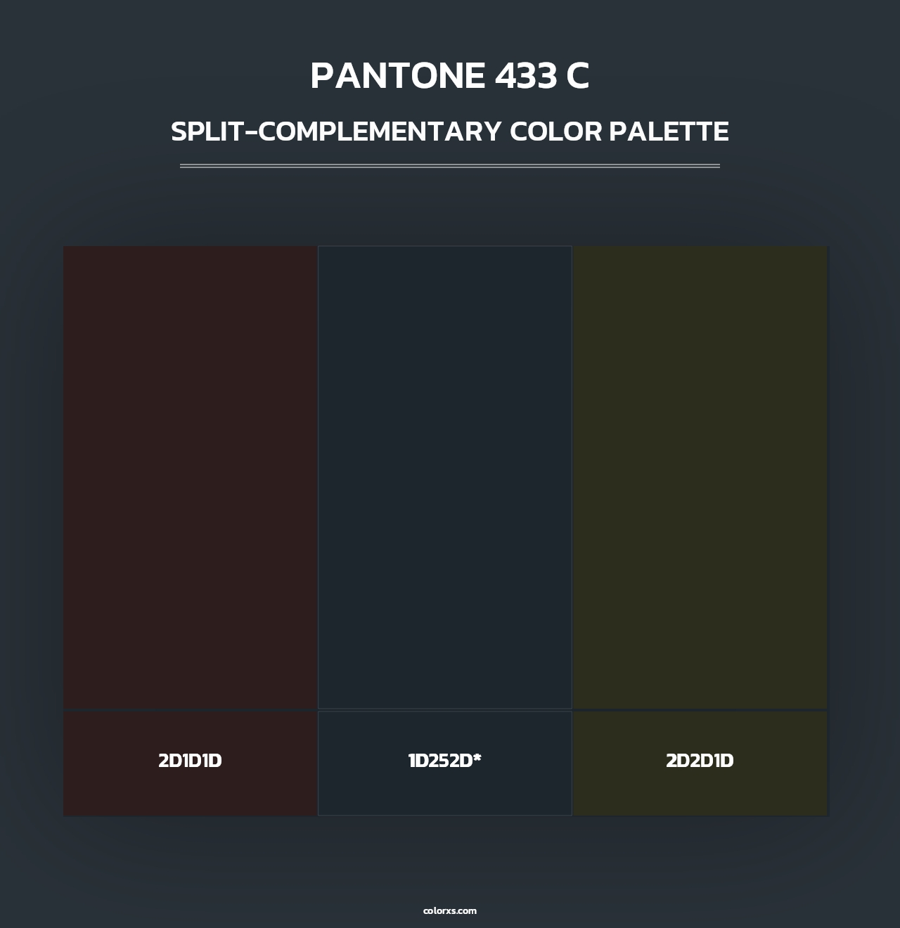 PANTONE 433 C color palettes - colorxs.com