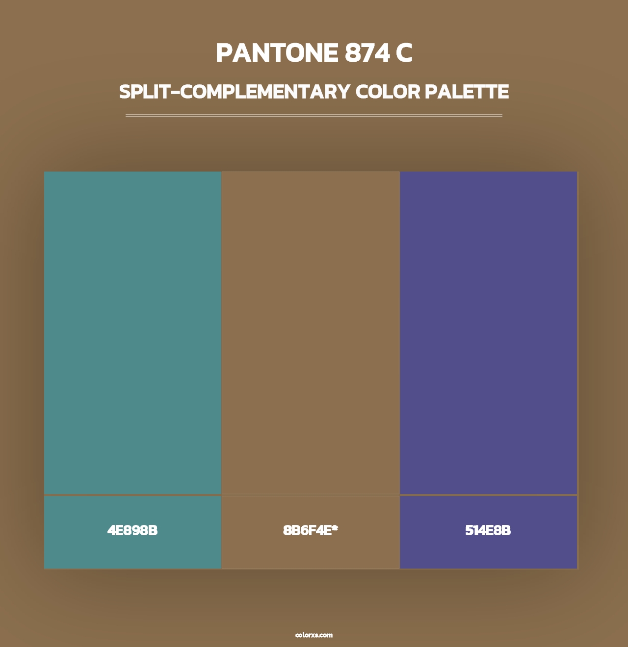 PANTONE 874 C color palettes - colorxs.com