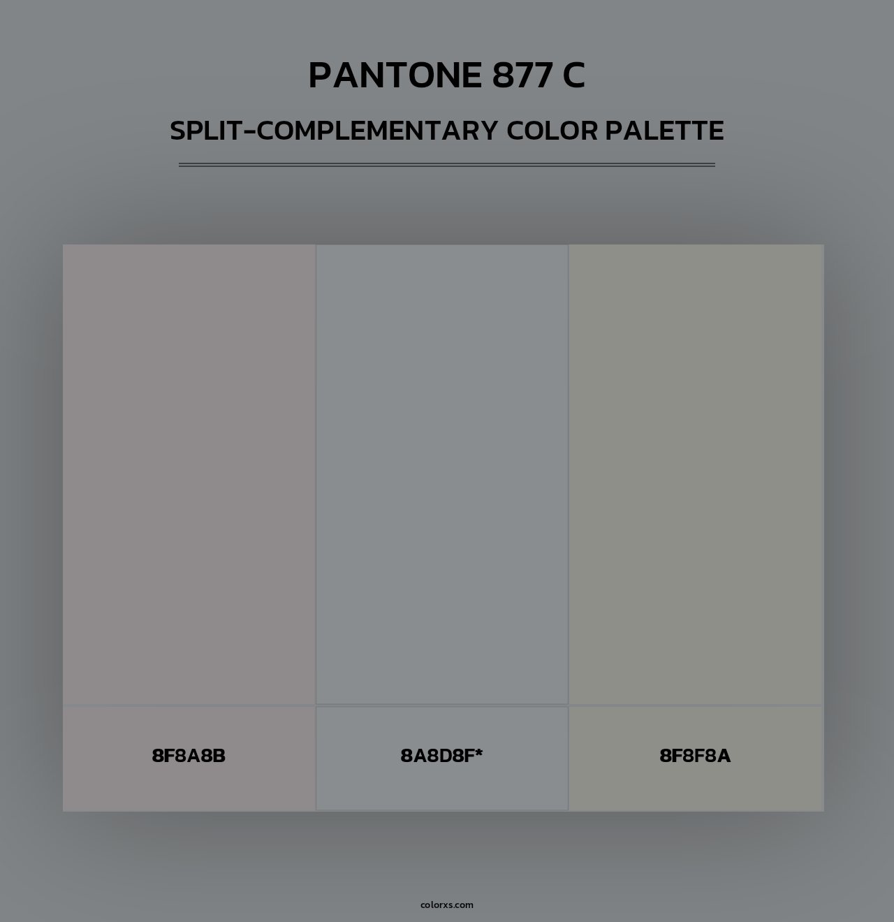 PANTONE 877 C color palettes - colorxs.com
