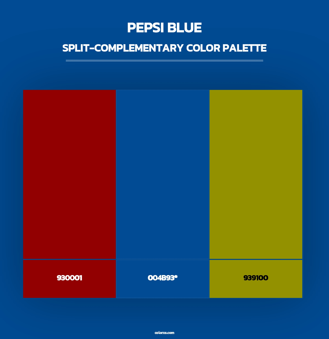 Pepsi Blue color palettes - colorxs.com