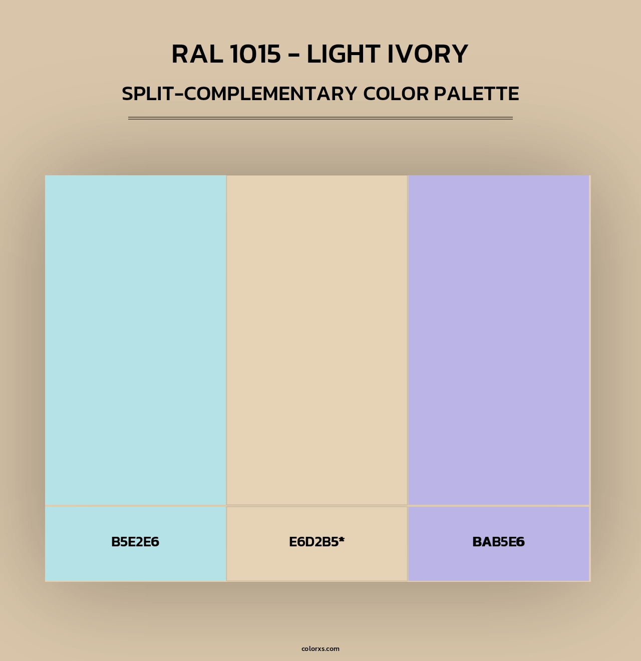 RAL 1015 - Light Ivory color palettes - colorxs.com
