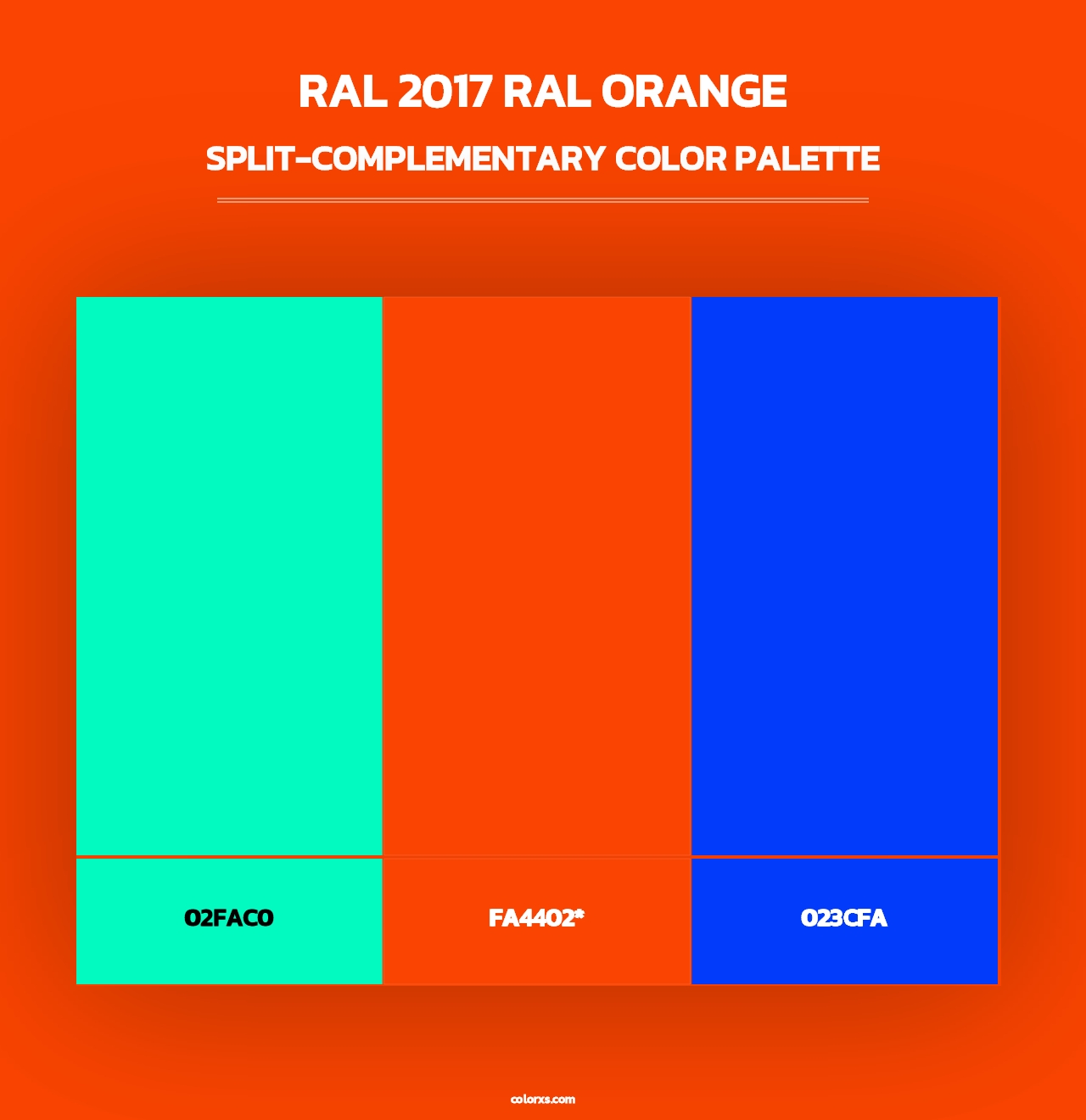 RAL 2017 RAL Orange color palettes - colorxs.com