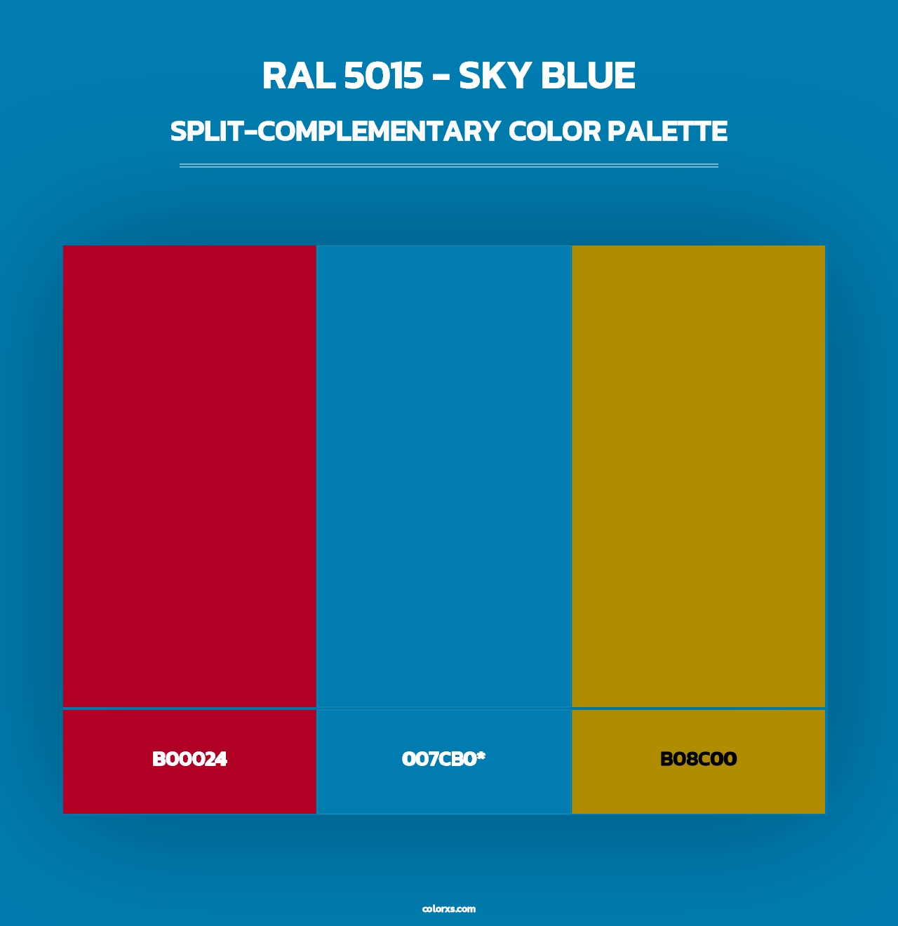 RAL 5015 - Sky Blue color palettes - colorxs.com