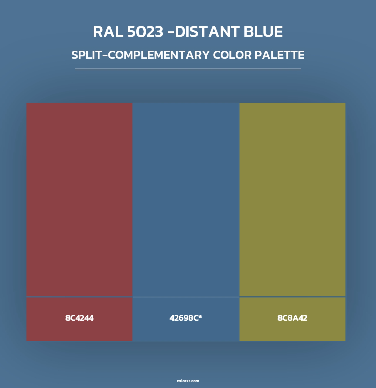 RAL 5023 -Distant Blue color palettes - colorxs.com