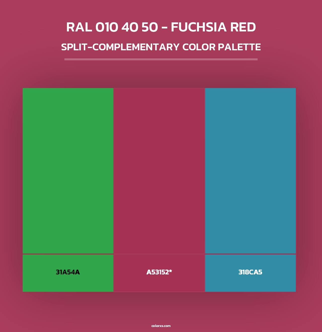 RAL 010 40 50 - Fuchsia Red color palettes - colorxs.com