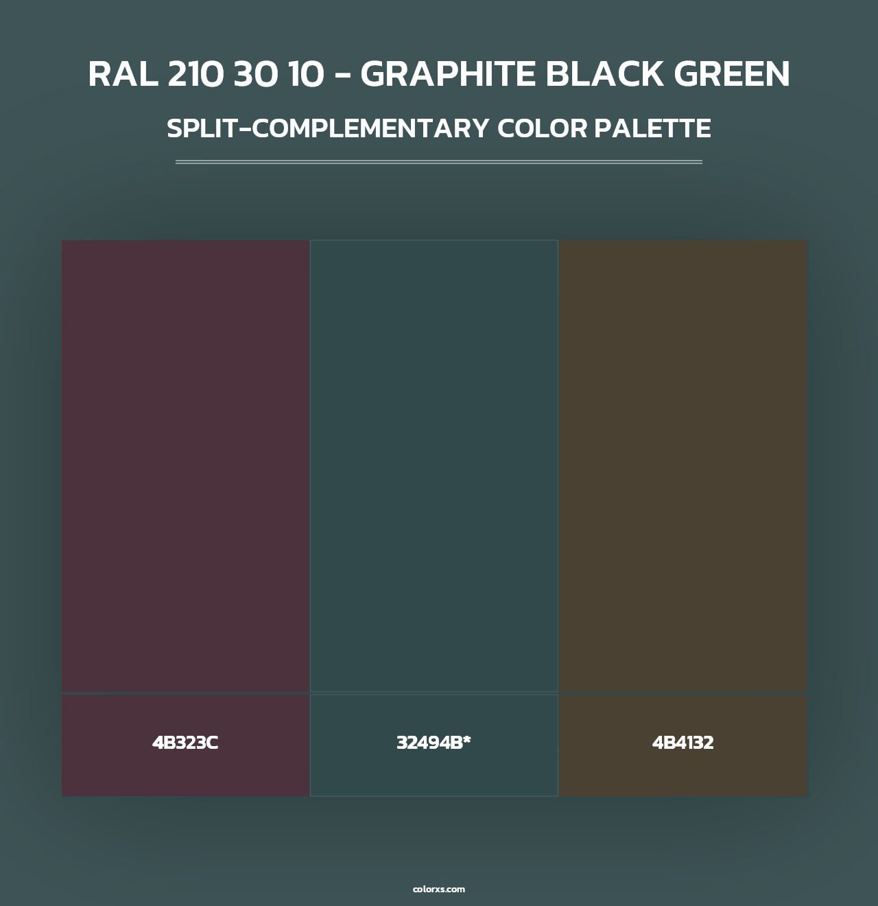 RAL 210 30 10 - Graphite Black Green color palettes - colorxs.com