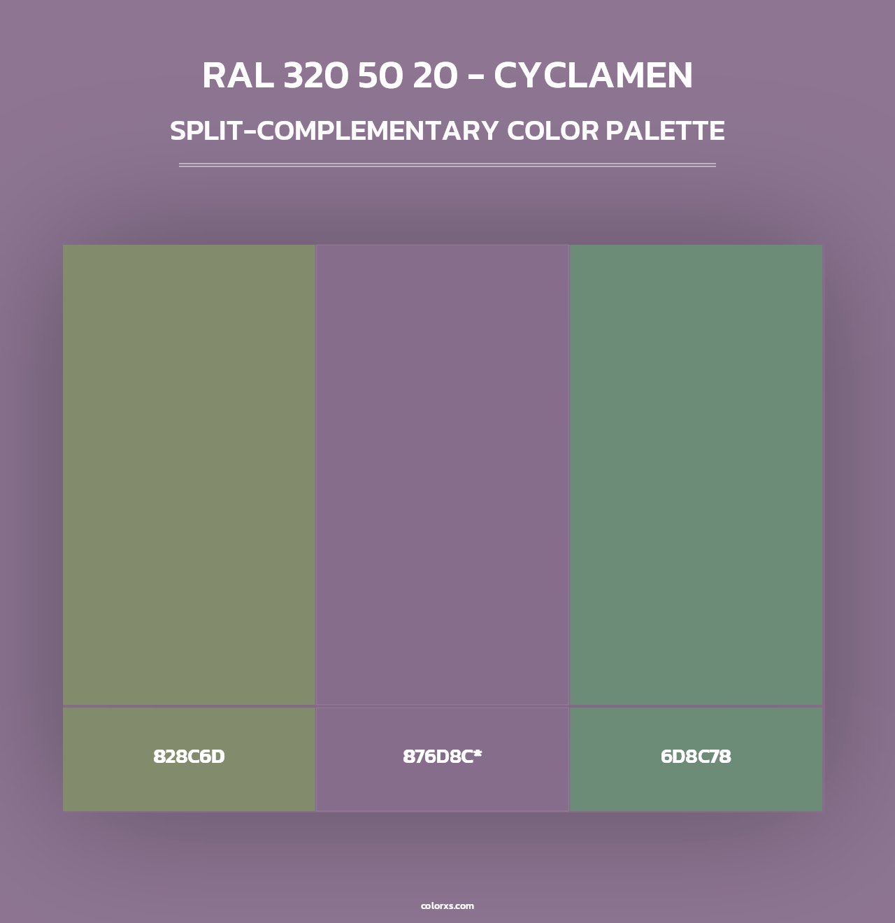 RAL 320 50 20 - Cyclamen color palettes - colorxs.com