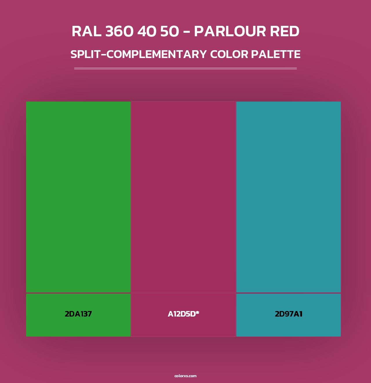 RAL 360 40 50 - Parlour Red color palettes - colorxs.com