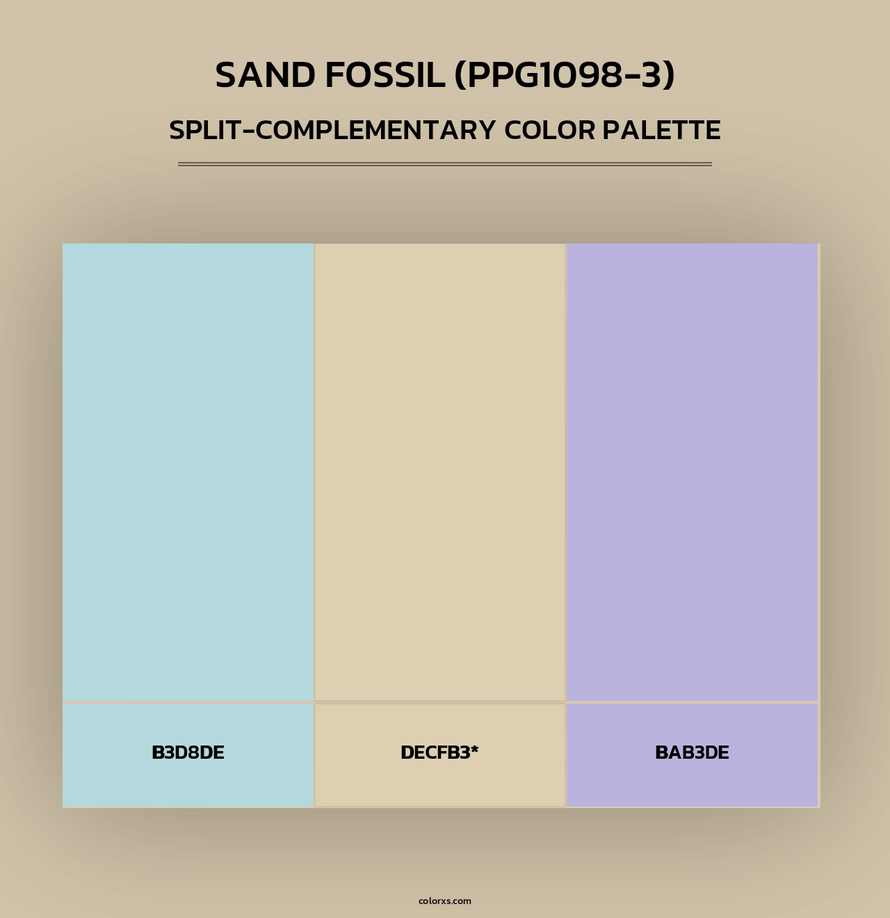 PPG Paints Sand Fossil (PPG1098-3) Paint coordinating colors and ...