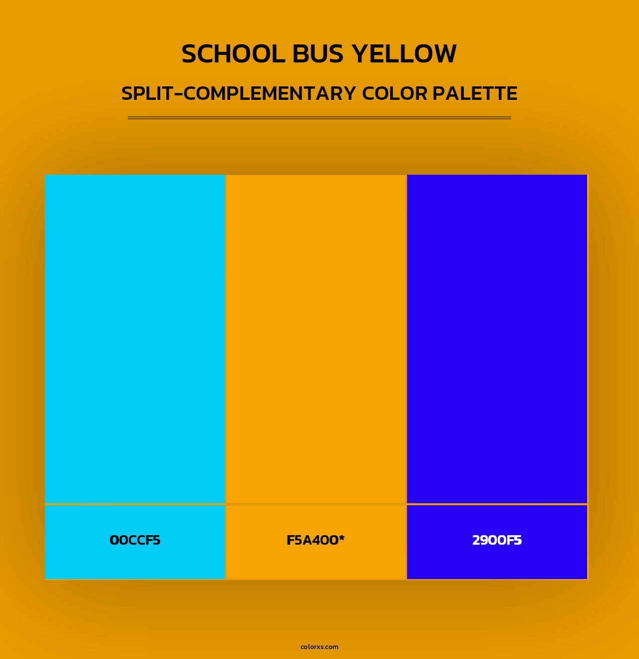 School Bus Yellow color palettes - colorxs.com