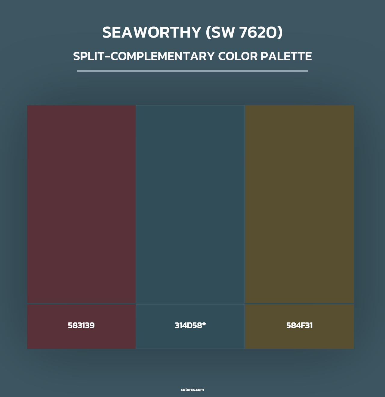Sherwin Williams Seaworthy (SW 7620) Paint coordinating colors and ...