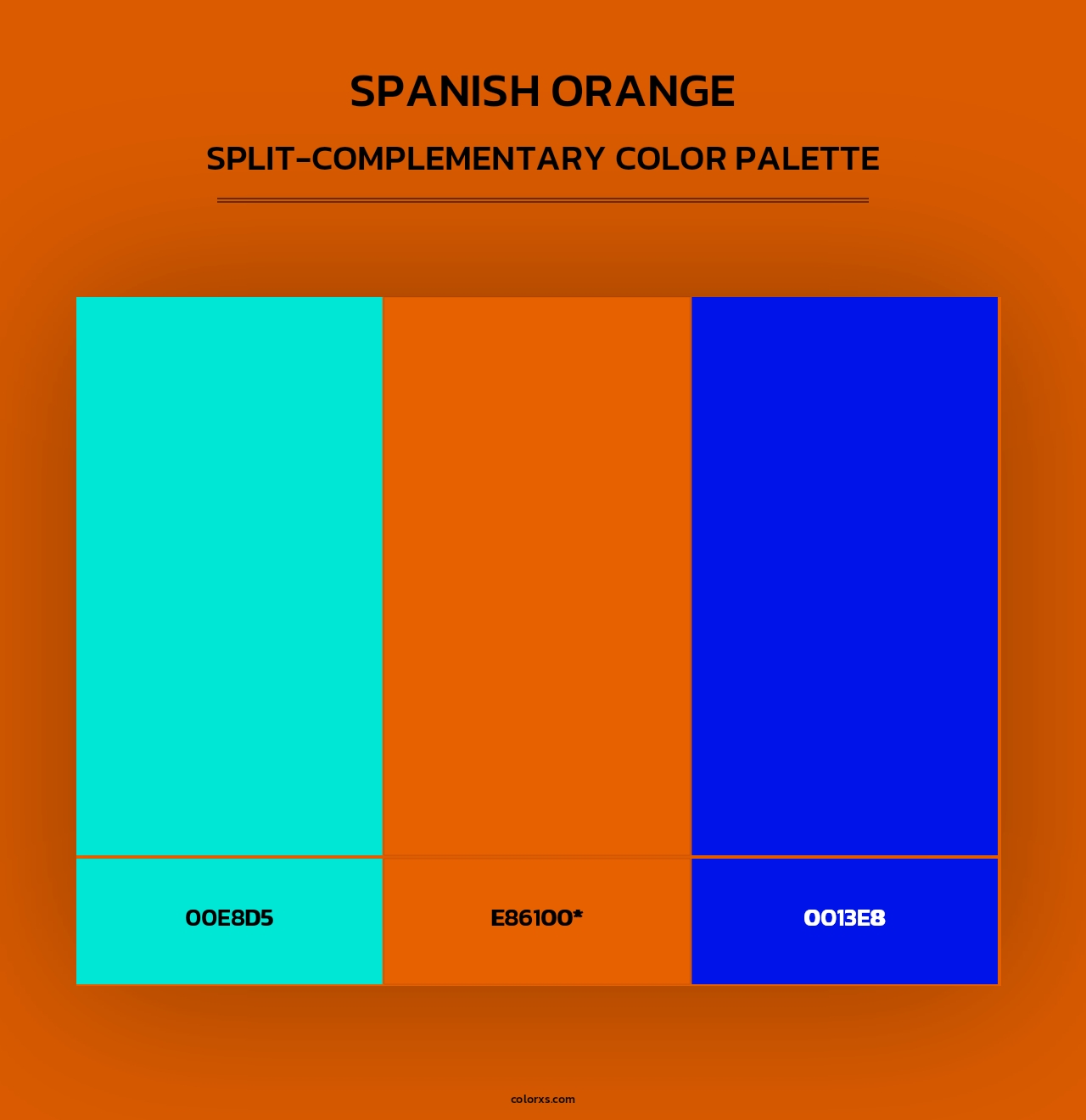 Spanish Orange color palettes - colorxs.com