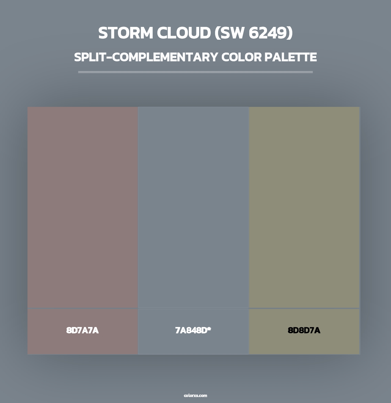 Sherwin Williams Storm Cloud (SW 6249) Paint coordinating colors and ...