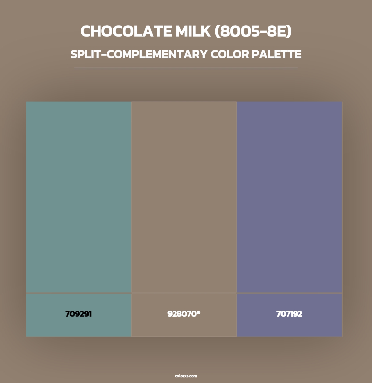 Valspar Chocolate Milk (8005-8E) Paint coordinating colors and palettes ...