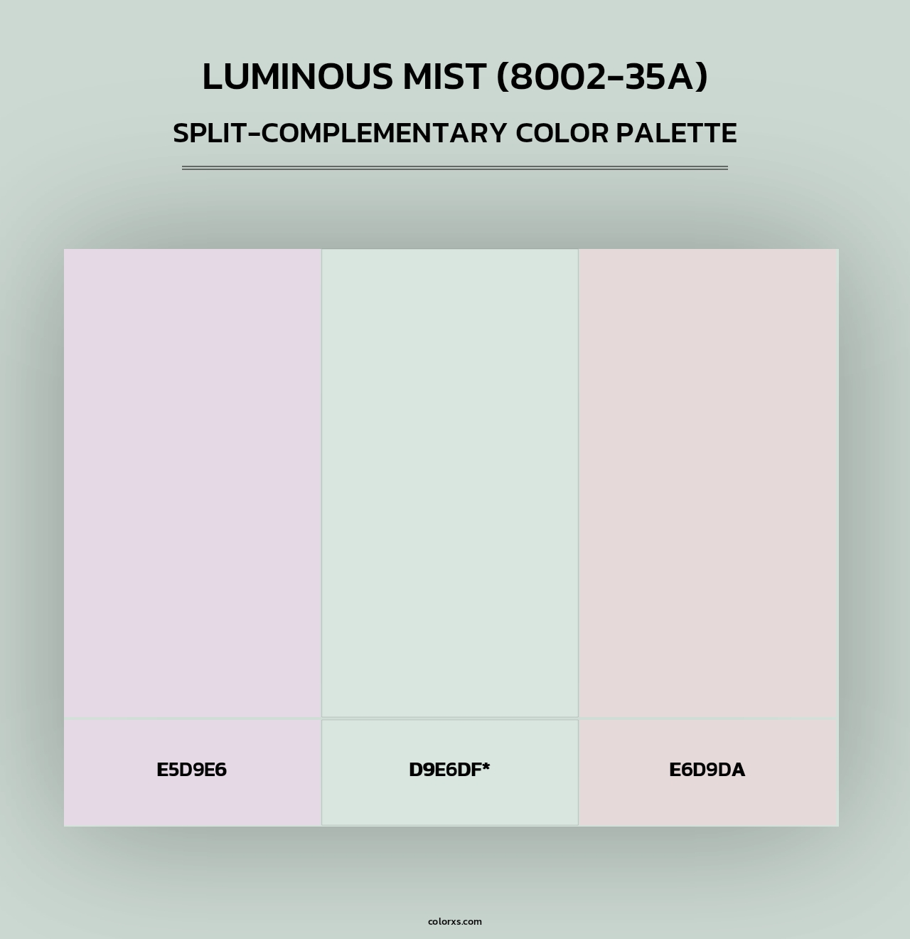 Valspar Luminous Mist (8002-35A) Paint coordinating colors and palettes ...
