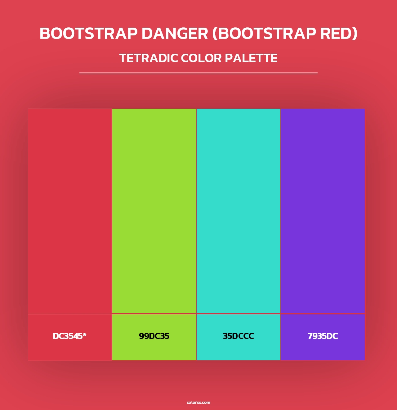 Bootstrap Danger (Bootstrap Red) color palettes - colorxs.com