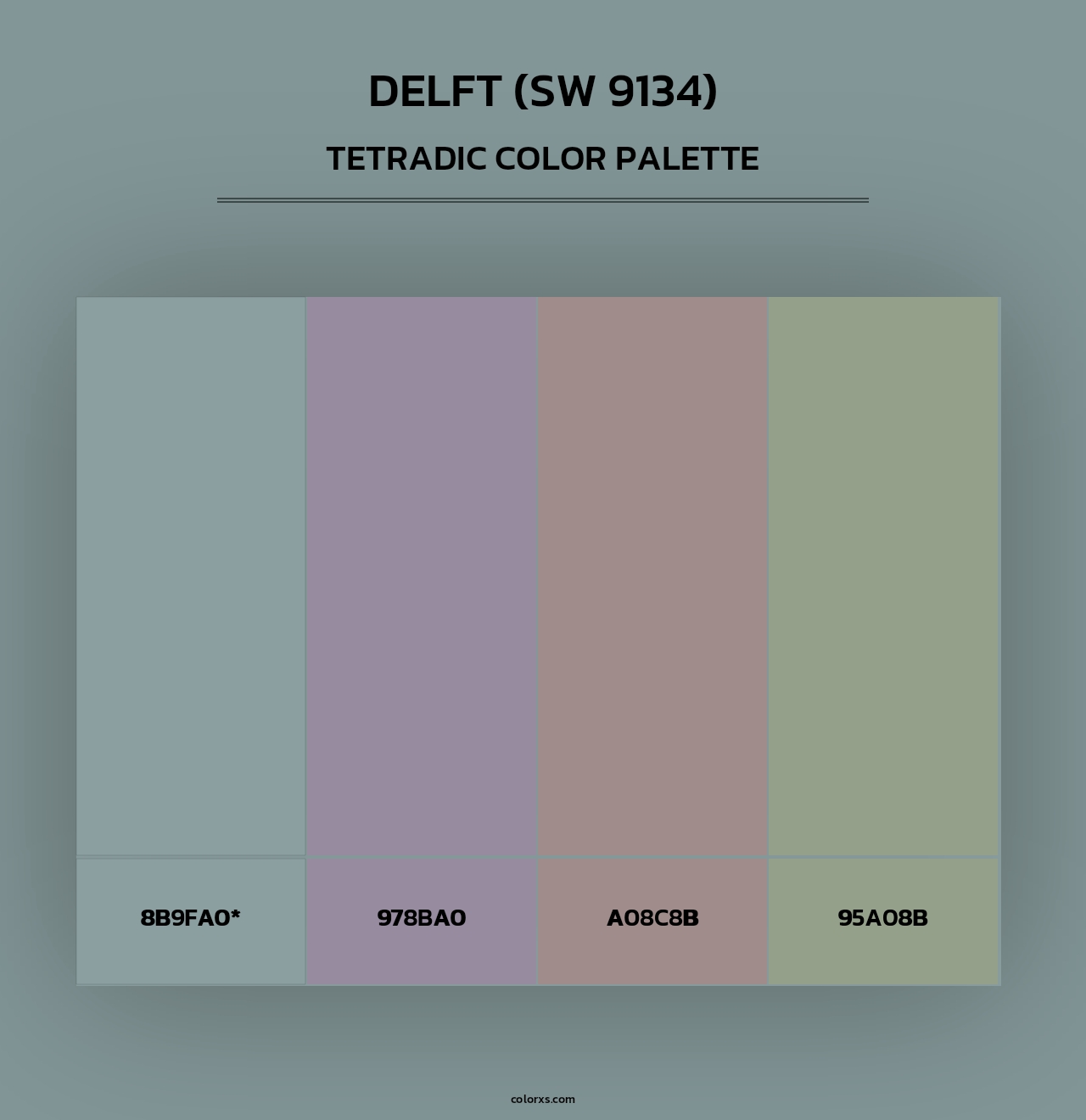 Sherwin Williams Delft (SW 9134) Paint coordinating colors and palettes ...