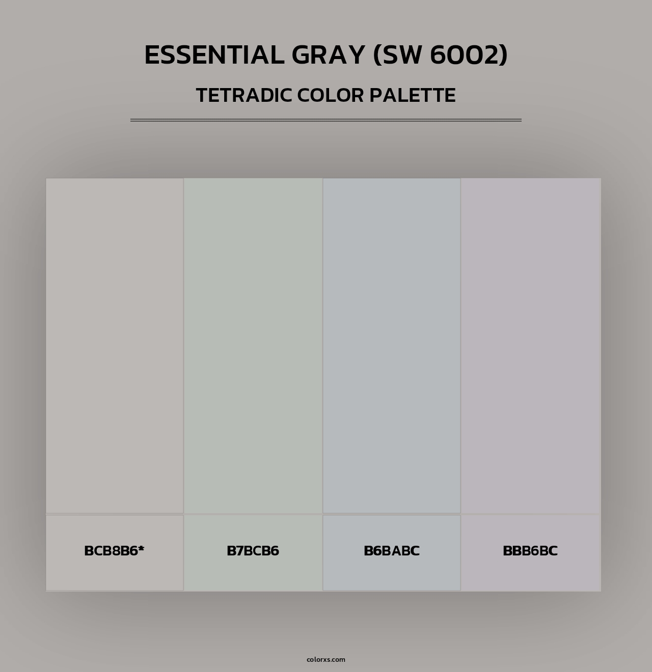 Sherwin Williams Essential Gray (SW 6002) Paint coordinating colors and ...