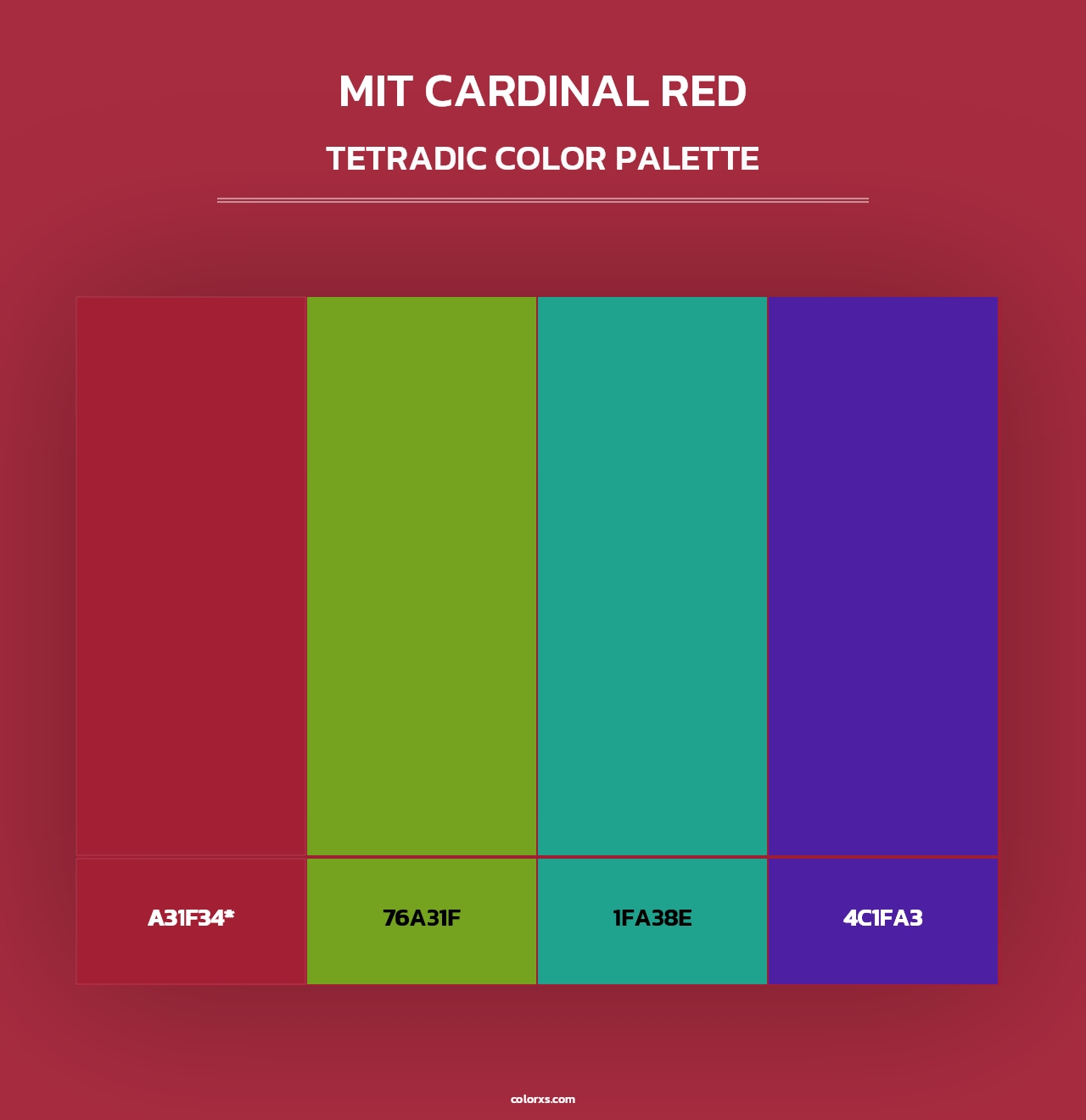 MIT Cardinal Red color palettes - colorxs.com