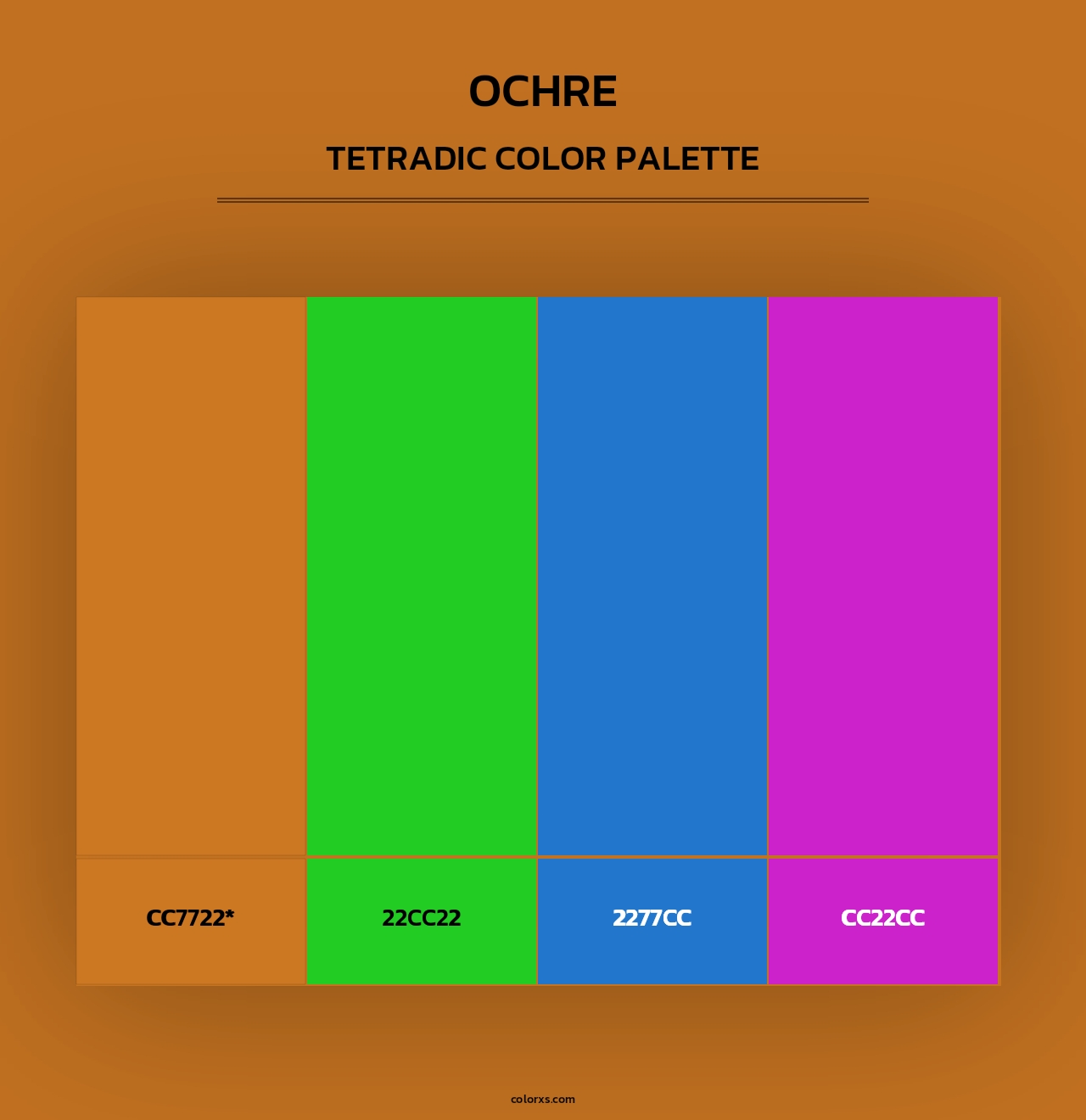 Ochre color palettes - colorxs.com
