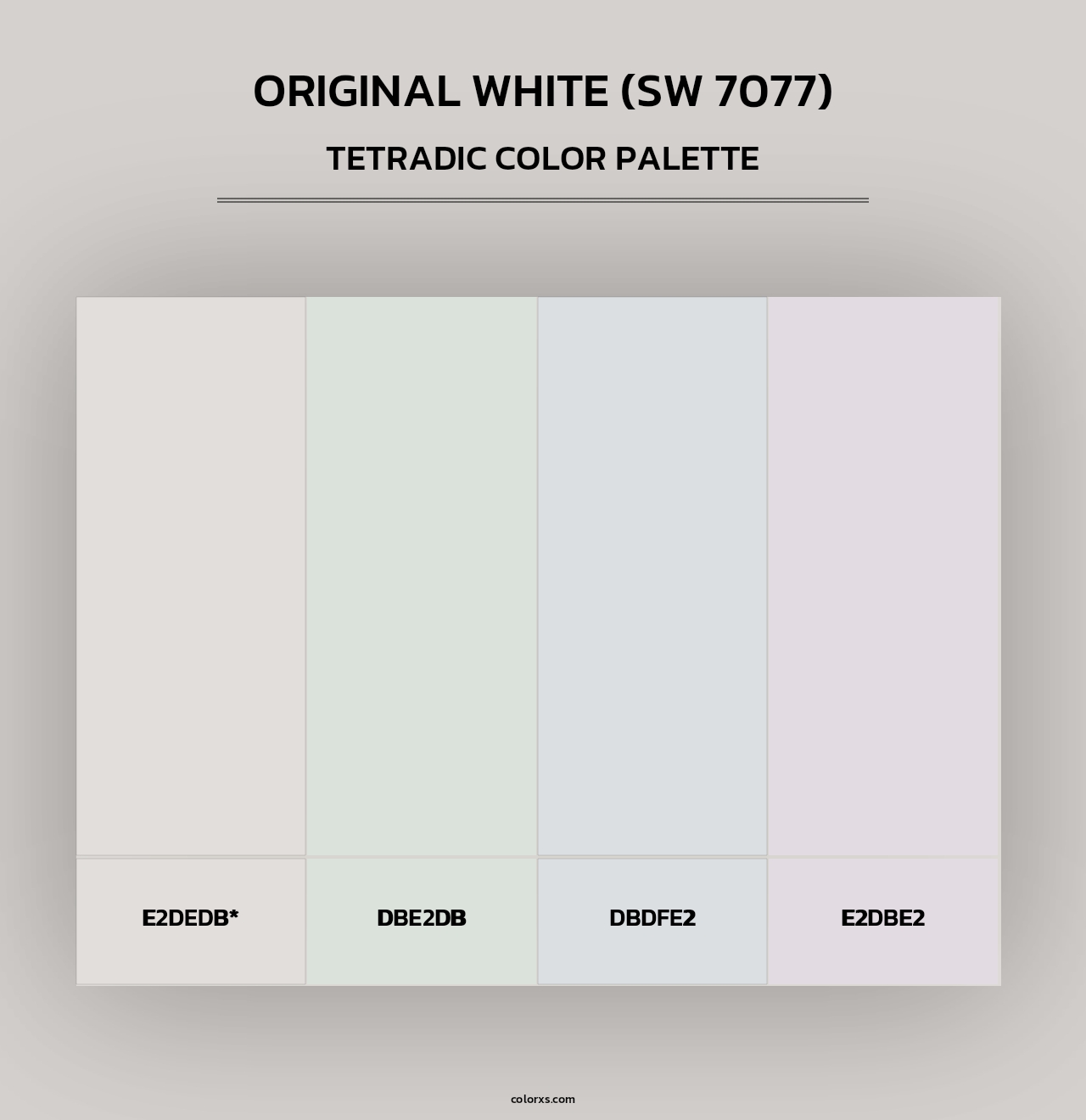 Sherwin Williams Original White (SW 7077) Paint coordinating colors and ...