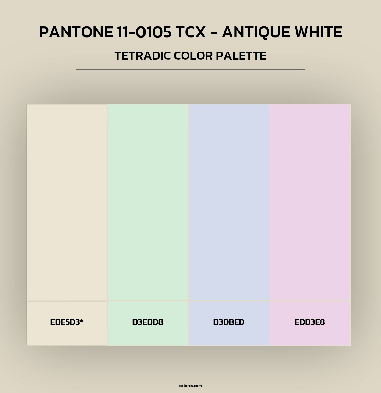 PANTONE 11-0105 TCX - Antique White color palettes - colorxs.com