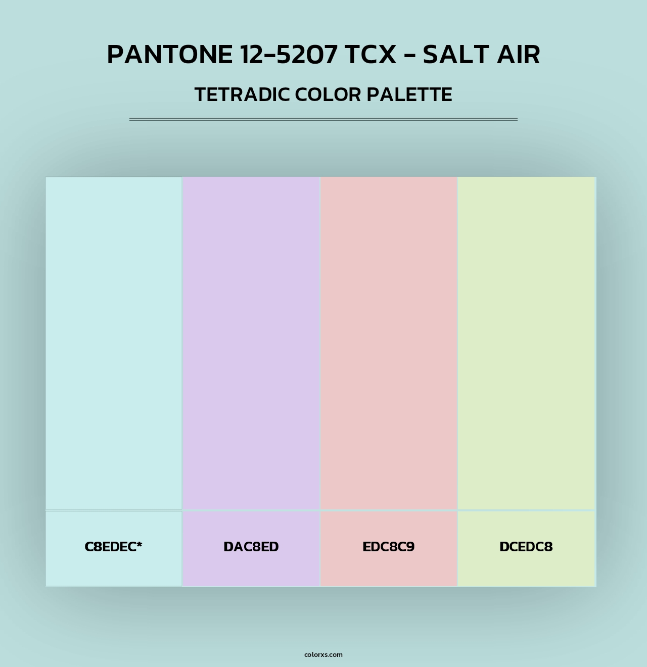 PANTONE 12-5207 TCX - Salt Air color palettes - colorxs.com