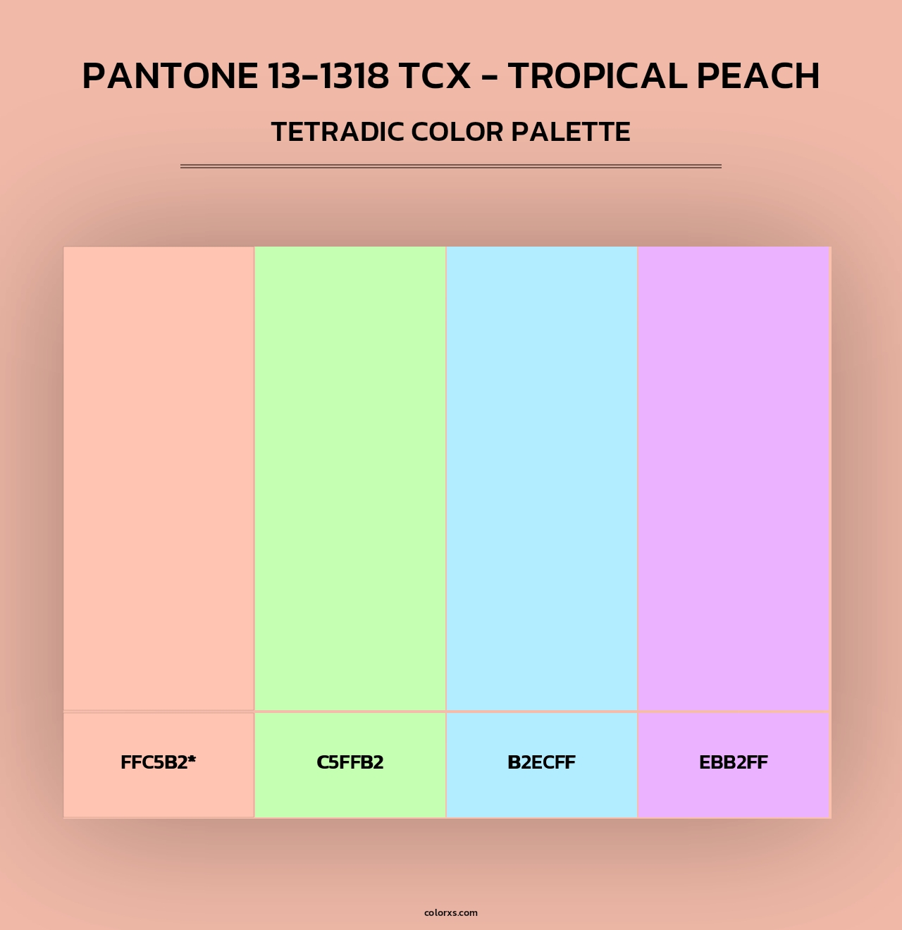PANTONE 13-1318 TCX - Tropical Peach color palettes - colorxs.com