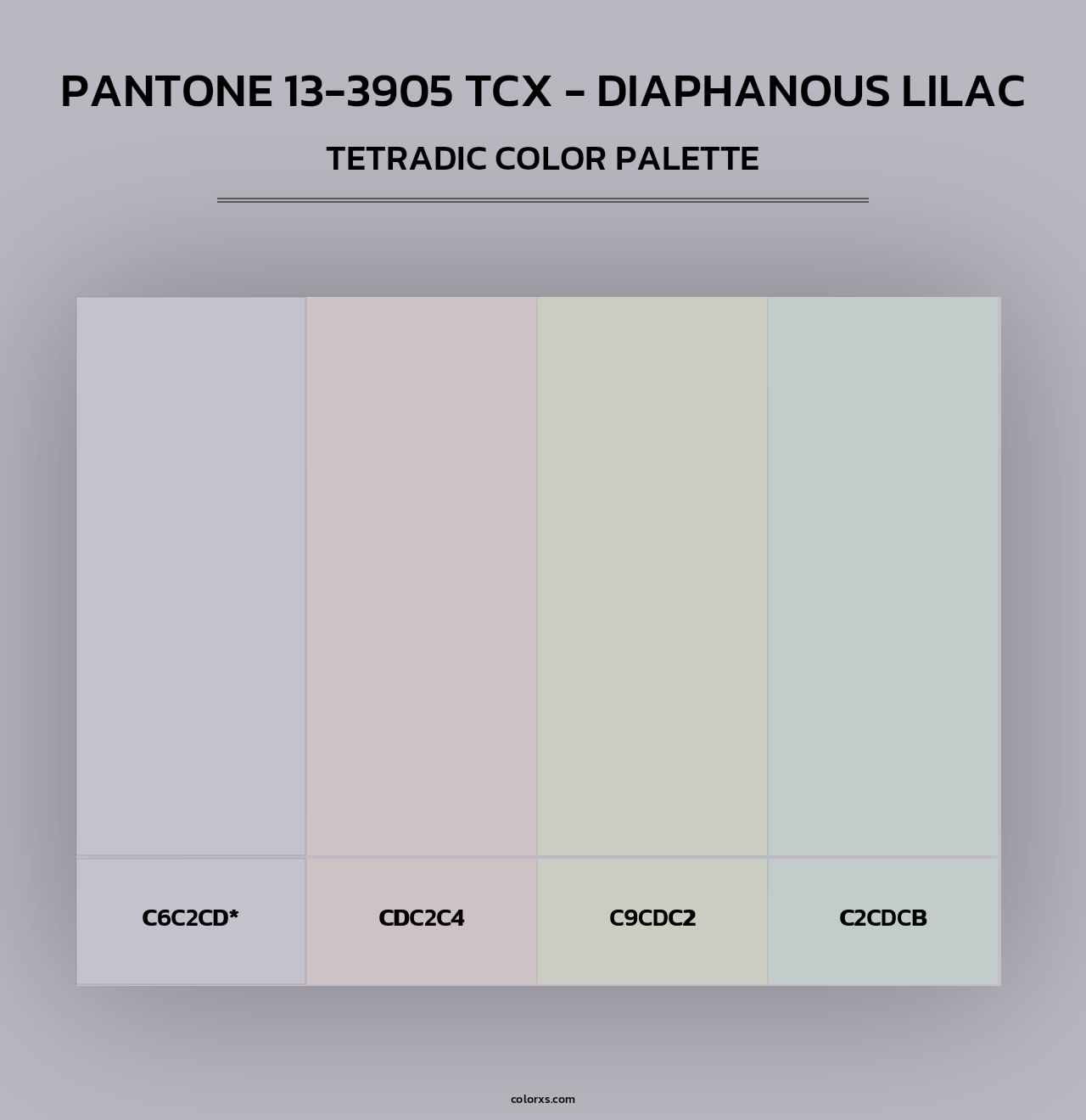 Pantone 13-3905 TCX - Diaphanous Lilac color palettes - colorxs.com