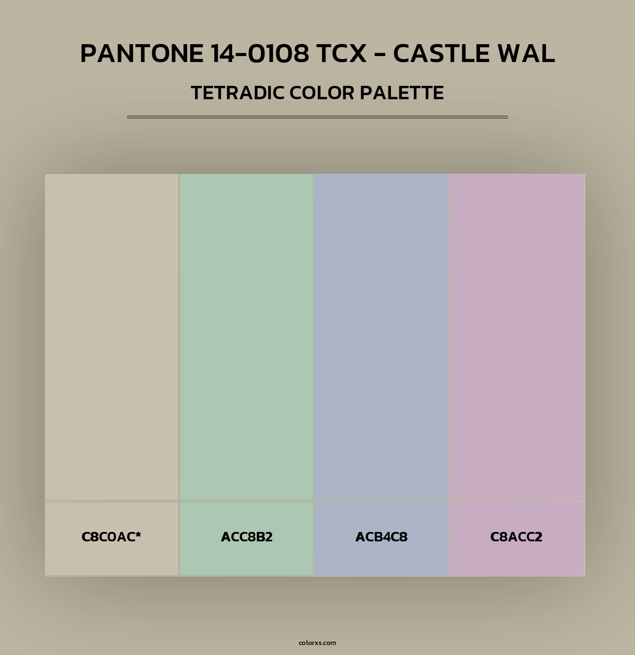 PANTONE 14-0108 TCX - Castle Wal color palettes - colorxs.com
