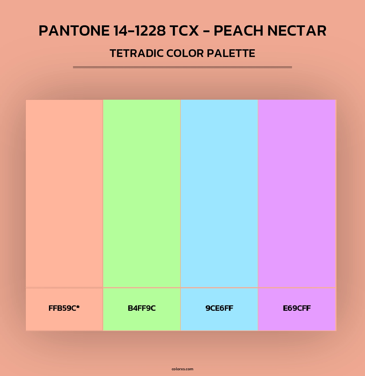PANTONE 14-1228 TCX - Peach Nectar color palettes - colorxs.com