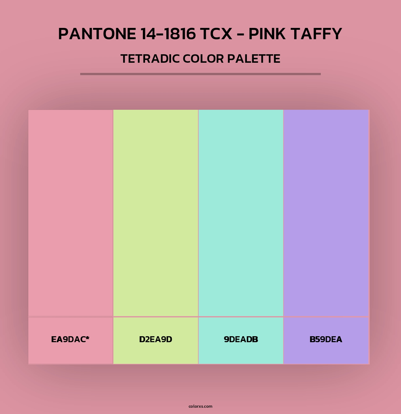 PANTONE 14-1816 TCX - Pink Taffy color palettes - colorxs.com