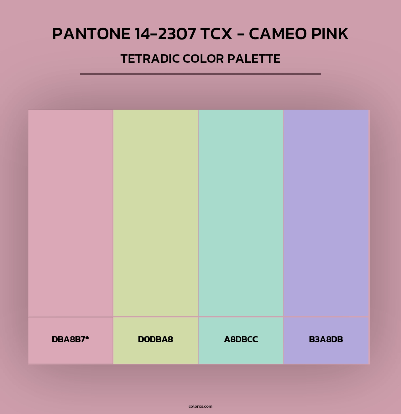PANTONE 14-2307 TCX - Cameo Pink color palettes - colorxs.com