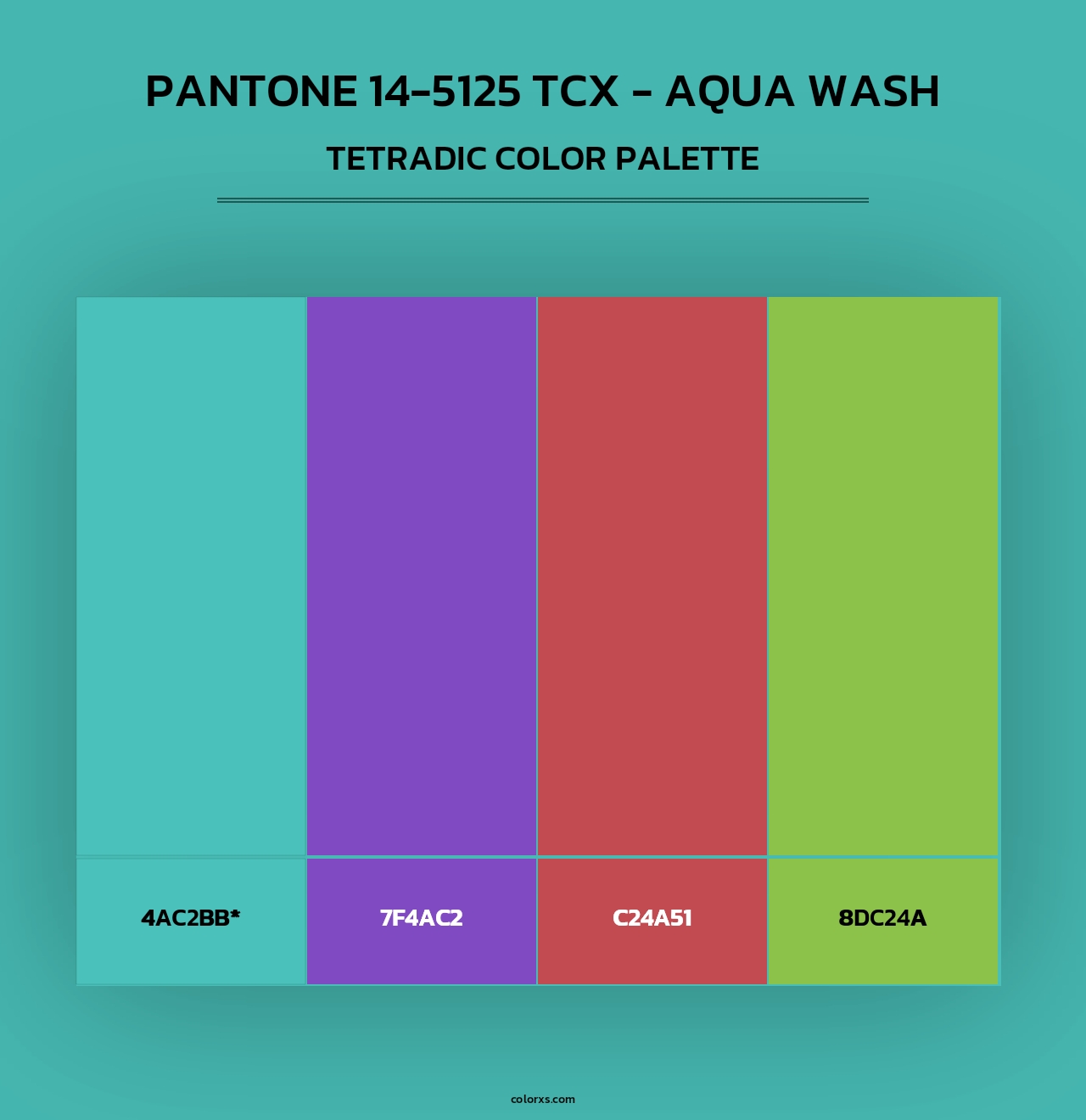 PANTONE 14-5125 TCX - Aqua Wash color palettes - colorxs.com
