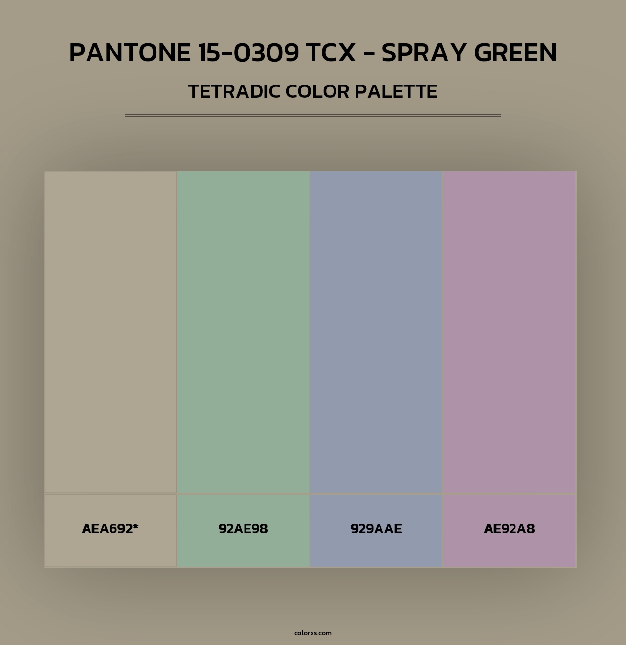 PANTONE 15-0309 TCX - Spray Green color palettes - colorxs.com