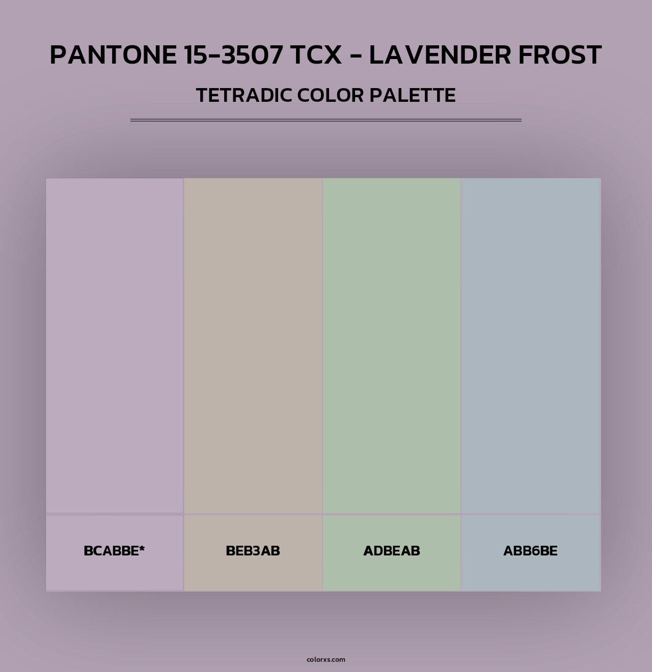 PANTONE 15-3507 TCX - Lavender Frost color palettes - colorxs.com