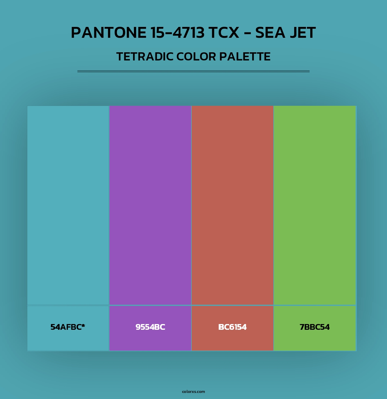 PANTONE 15-4713 TCX - Sea Jet color palettes - colorxs.com