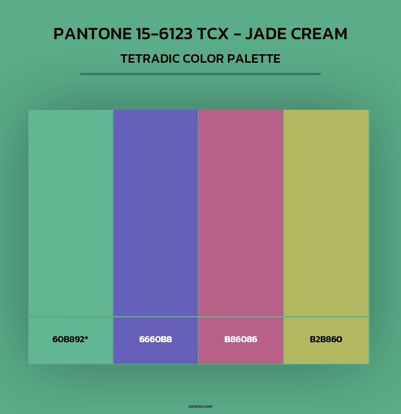 PANTONE 15-6123 TCX - Jade Cream color palettes - colorxs.com